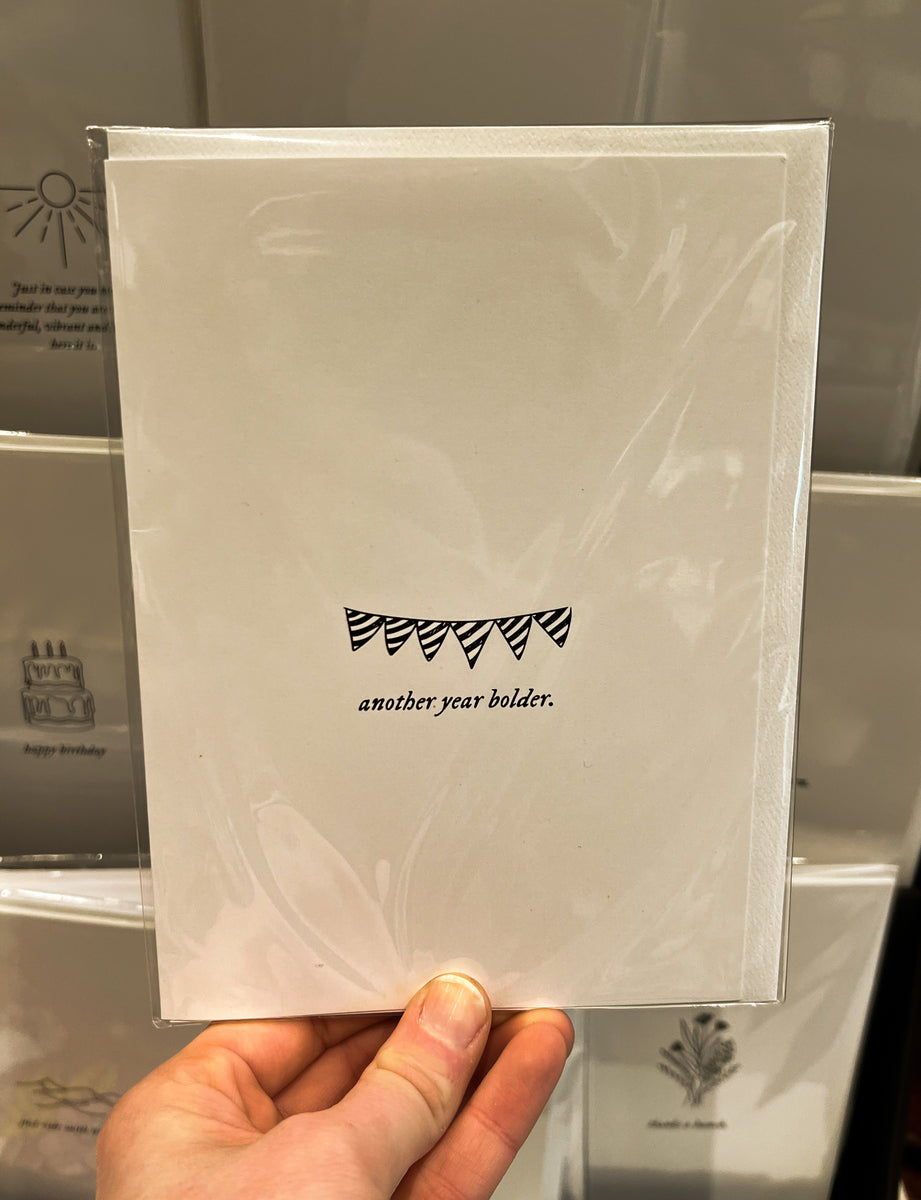 'Another Year Bolder' Birthday Card – shopwoodandheart